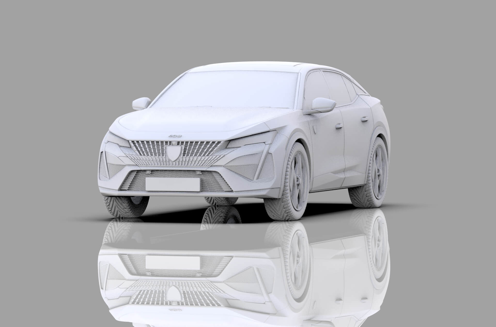 Peugeot 408X 2023 HQ Interior - 3D Model by davidson