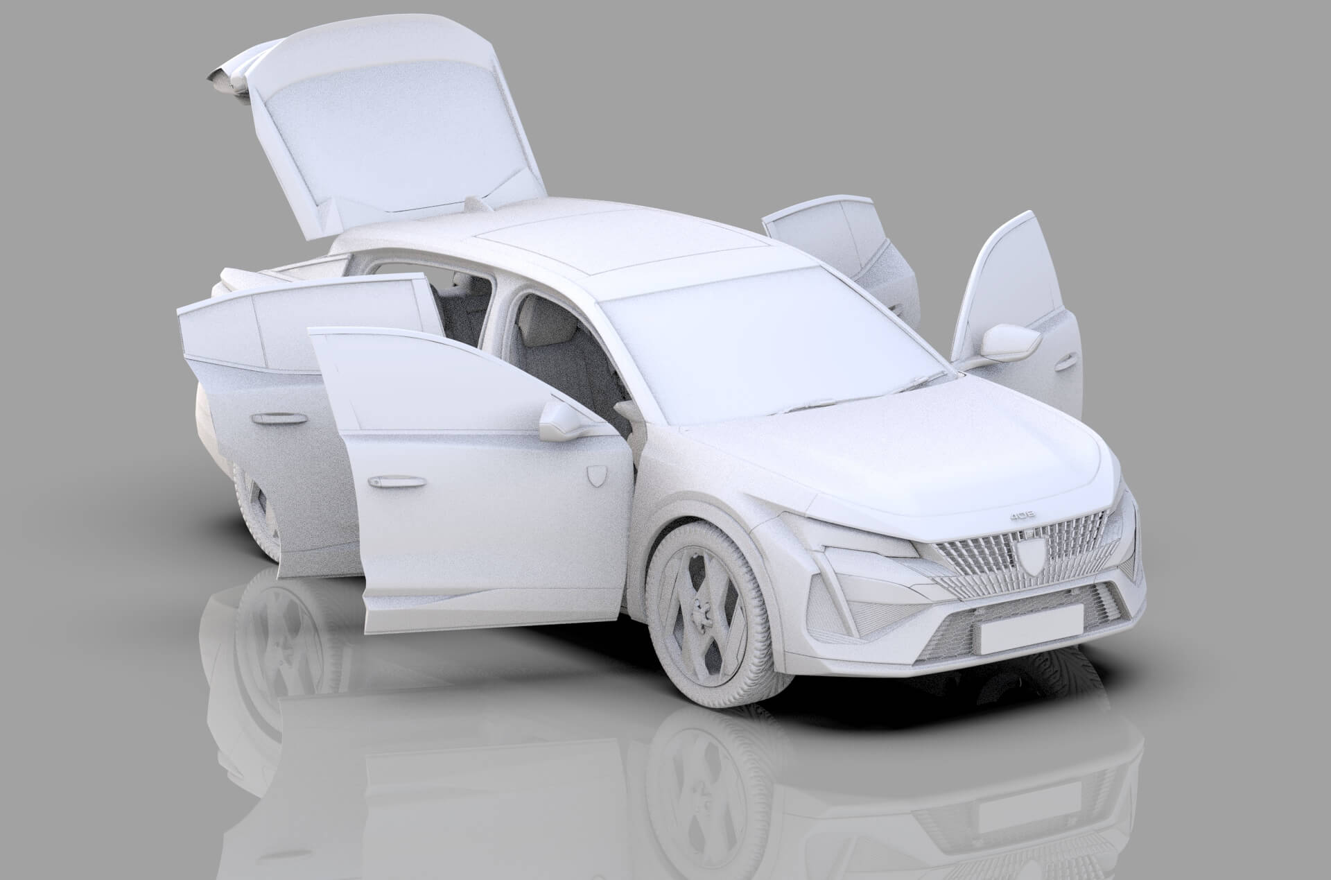 Peugeot 408X 2023 HQ Interior - 3D Model by davidson