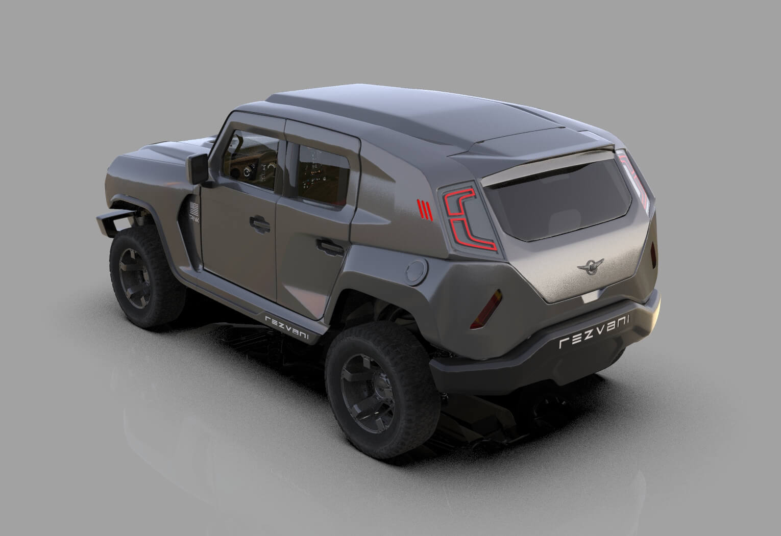 Rezvani Tank 2020 Hqinterior - 3D Model by davidson