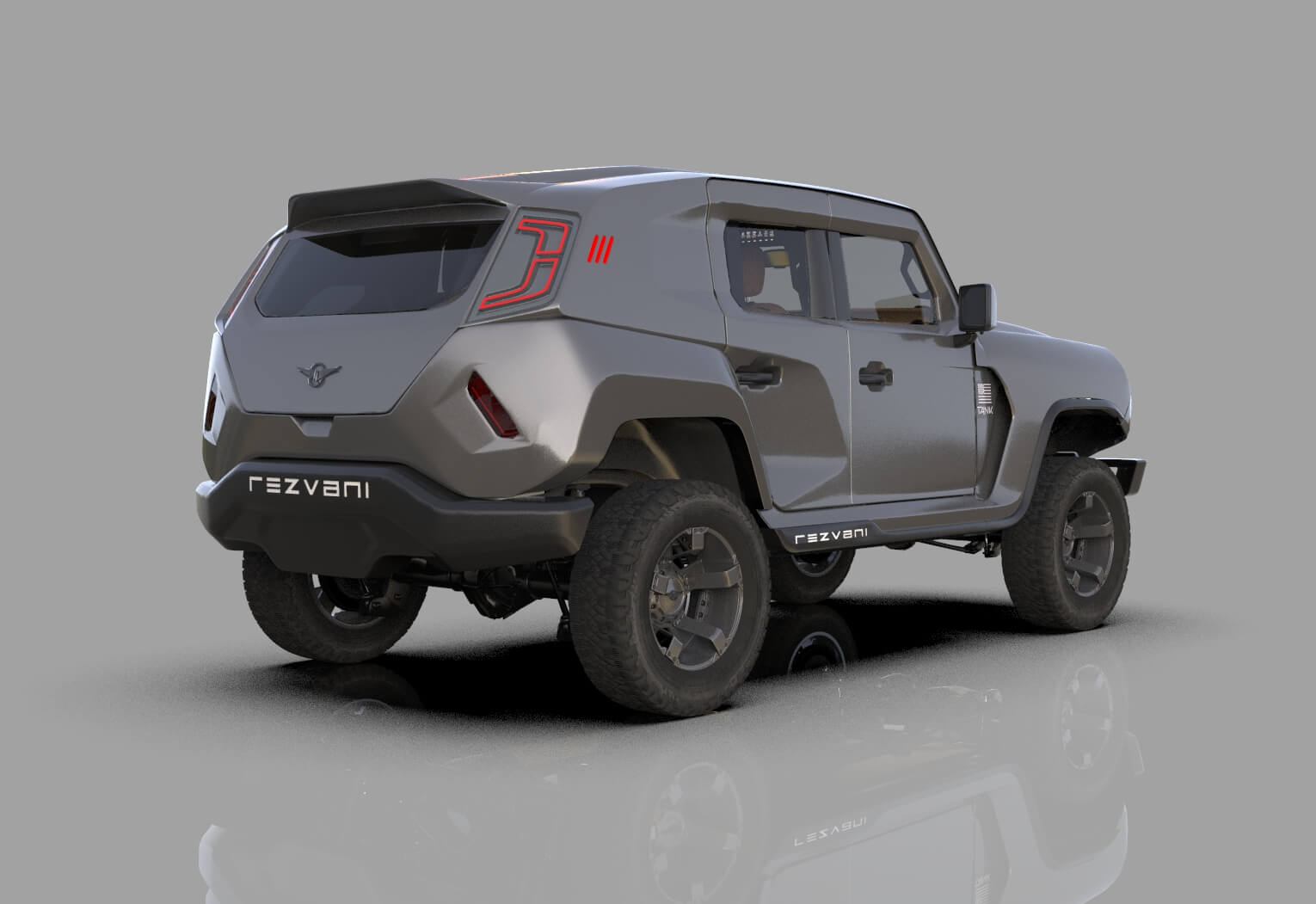Rezvani Tank 2020 Hqinterior - 3D Model by davidson