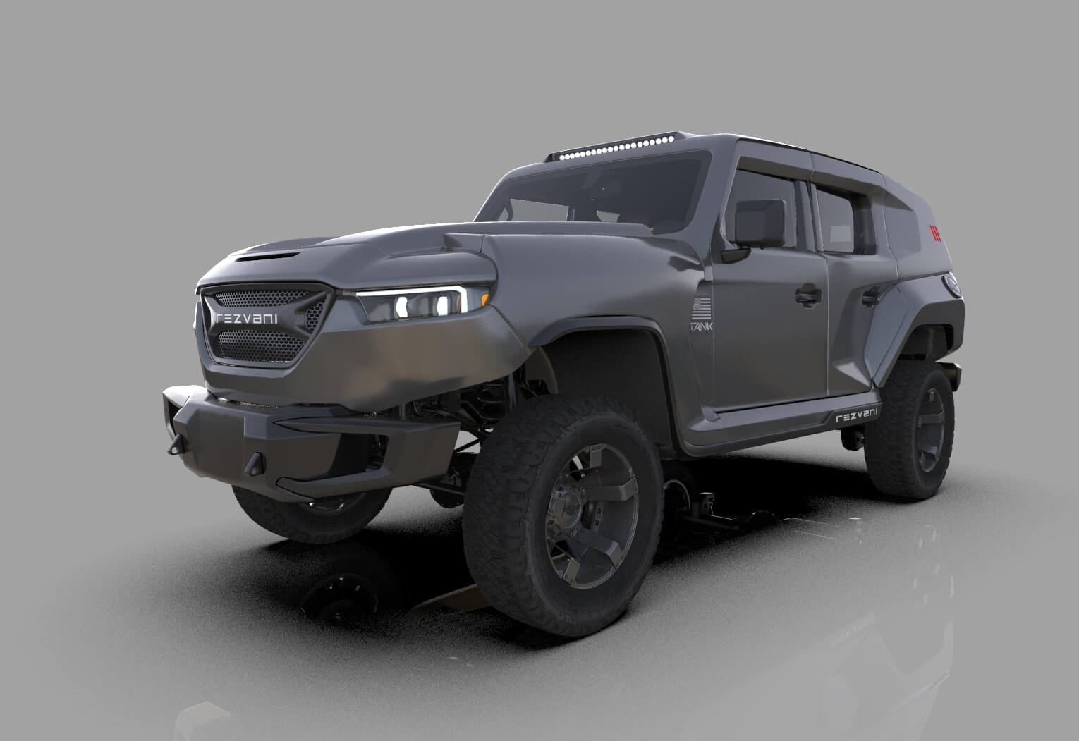 Rezvani Tank 2020 Hqinterior - 3D Model by davidson