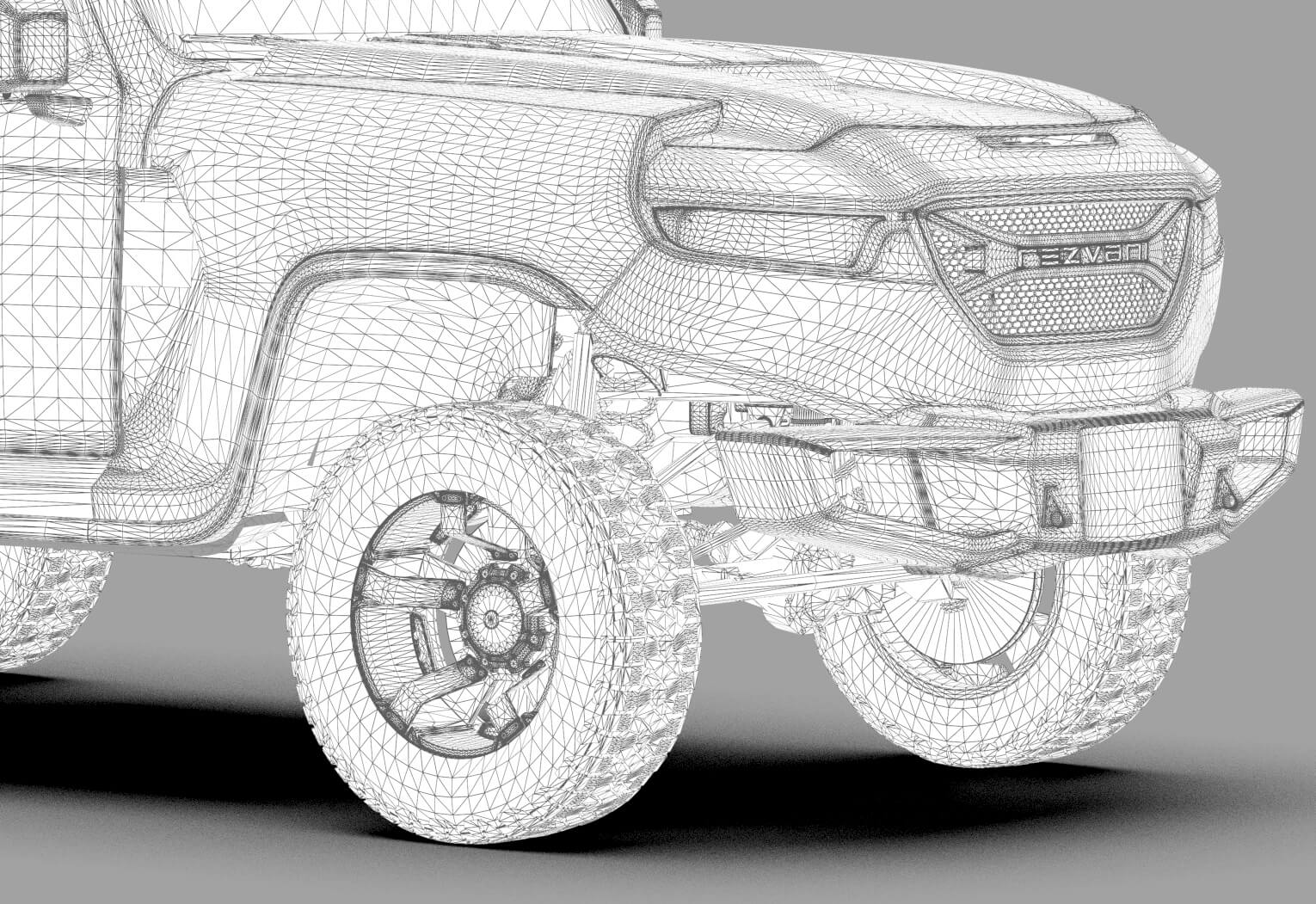 Rezvani Tank 2020 Hqinterior - 3D Model by davidson