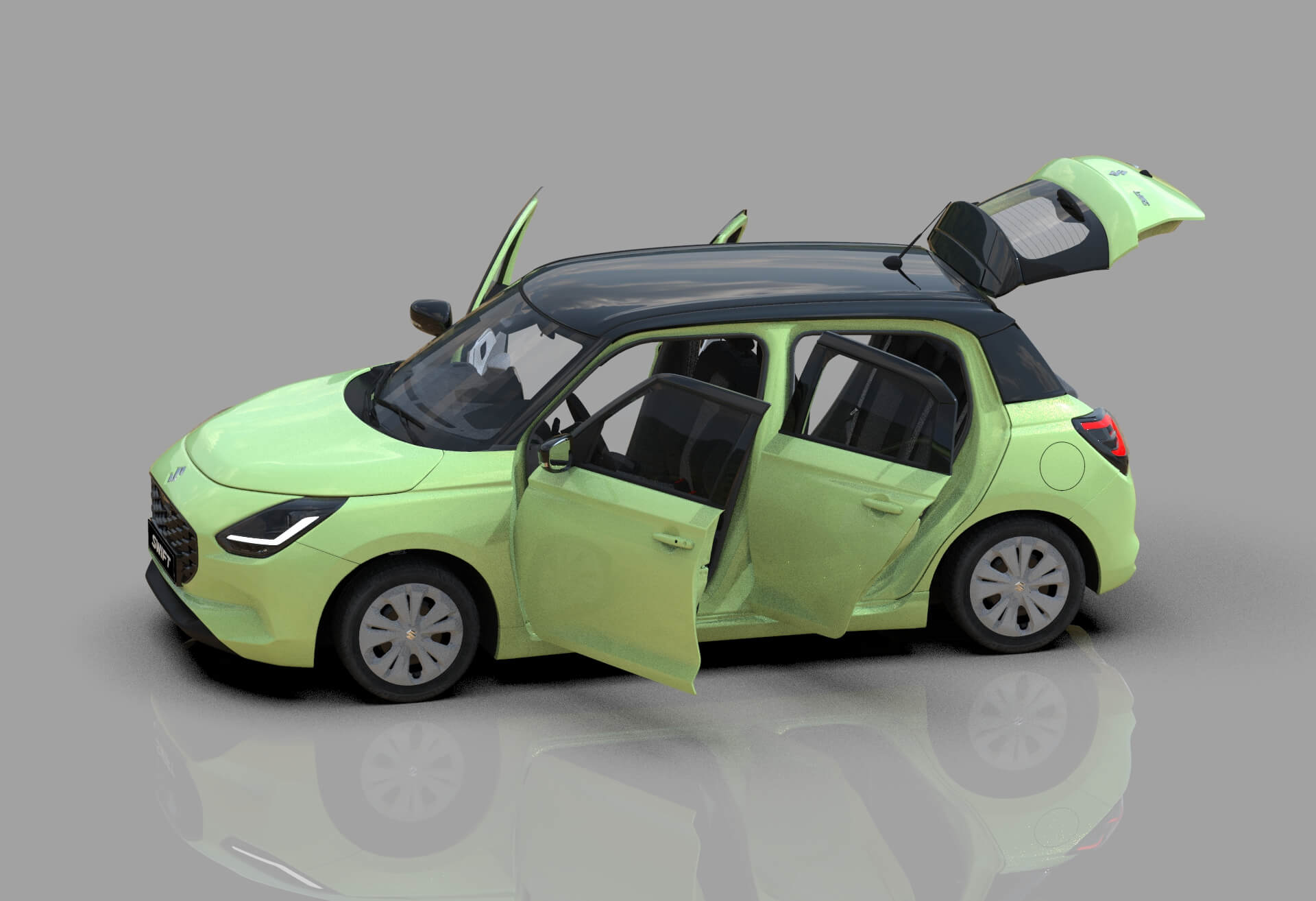 Suzuki Swift 2024 HQ Interior - 3D Model by davidson
