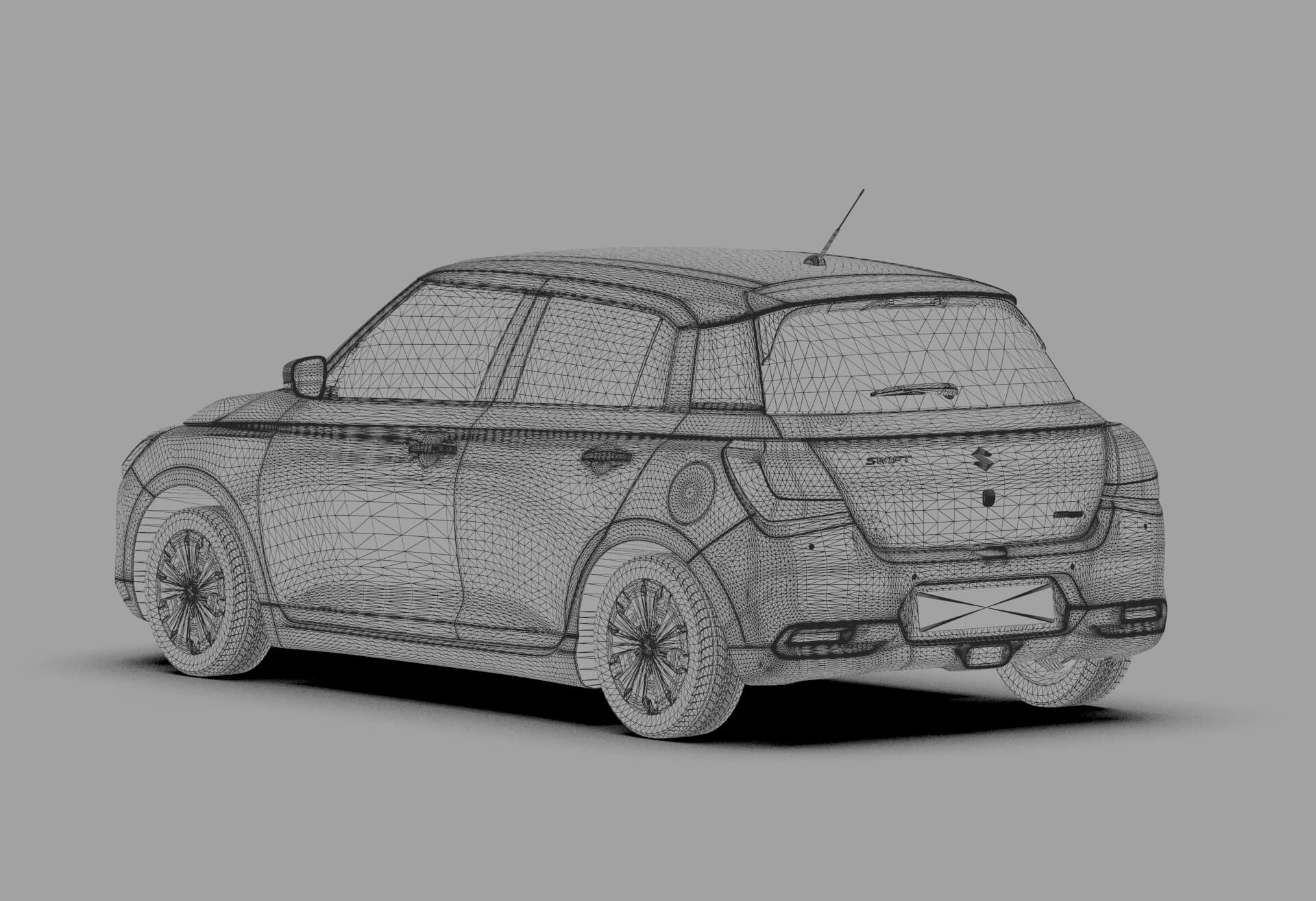 Suzuki Swift 2024 HQ Interior - 3D Model by davidson