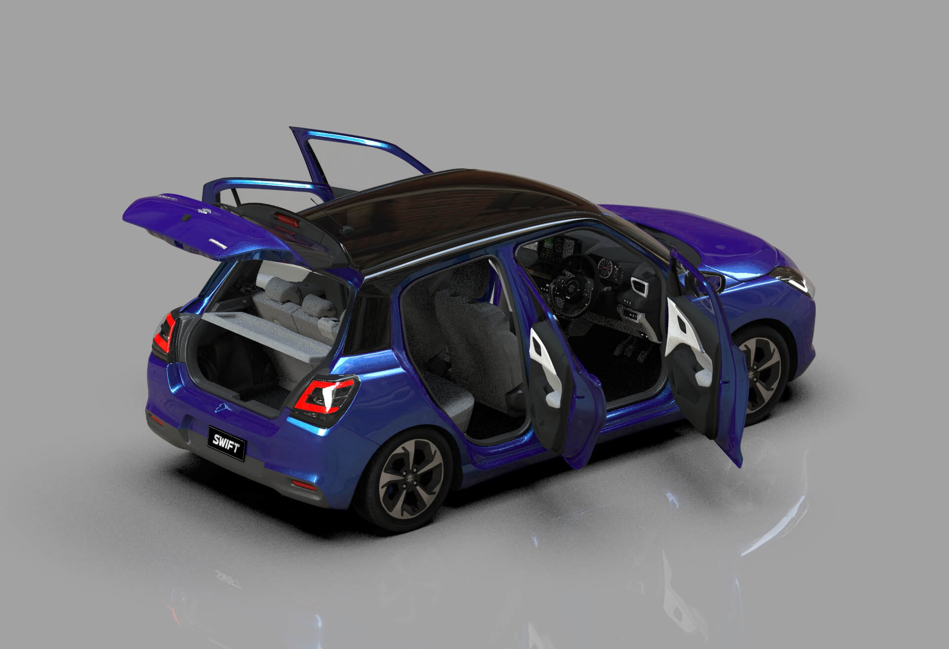 Suzuki Swift JP-Spec 2024 HQ Interior 3D Model by davidson