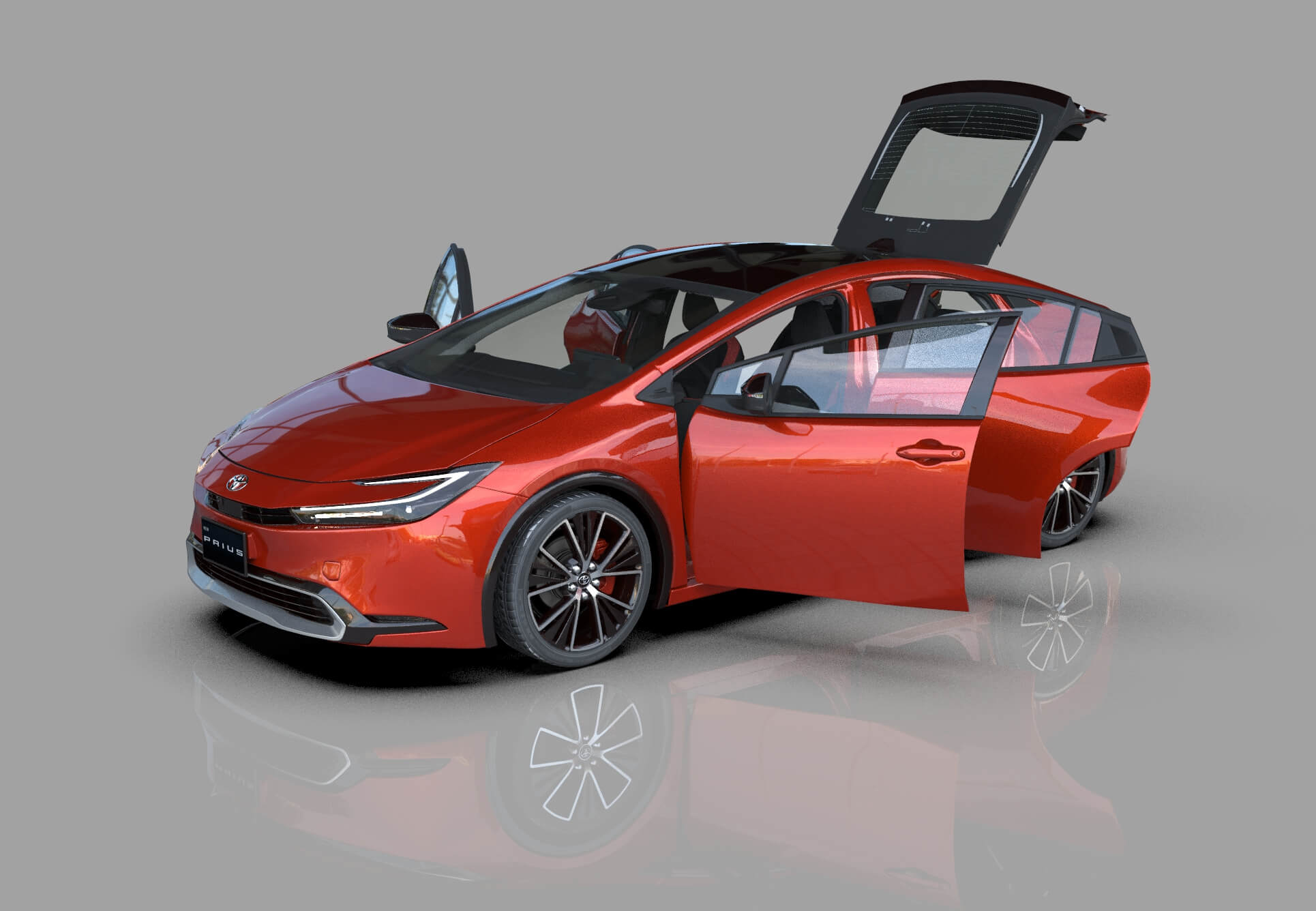Toyota Prius 2023 Hqinterior - 3D Model by davidson