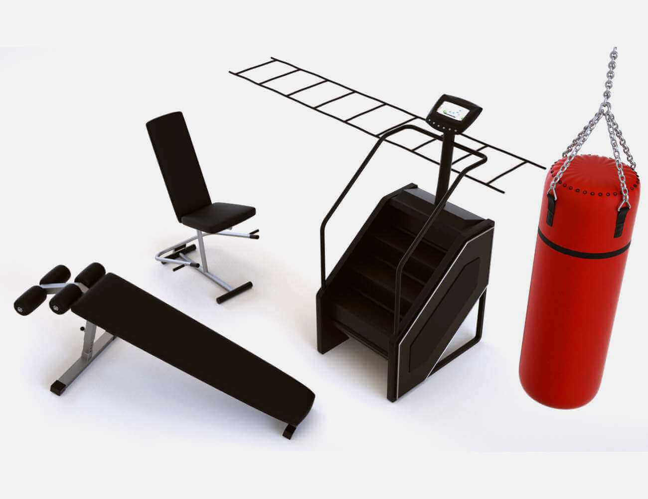 Massive Gym Equipment Collection - 3D Model by davis3d