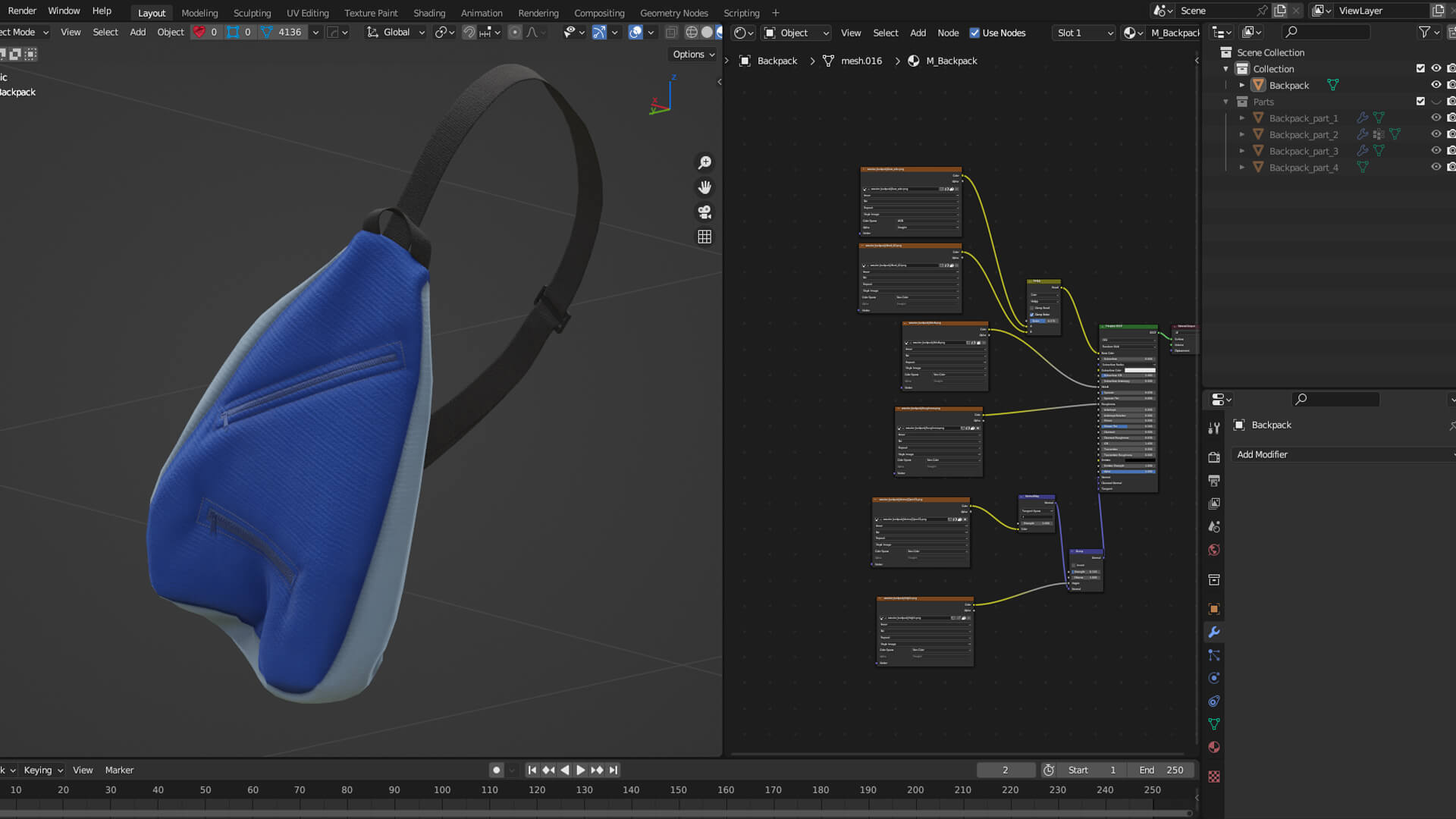 Backpack 01 - Game Ready 3D Model by Davlet