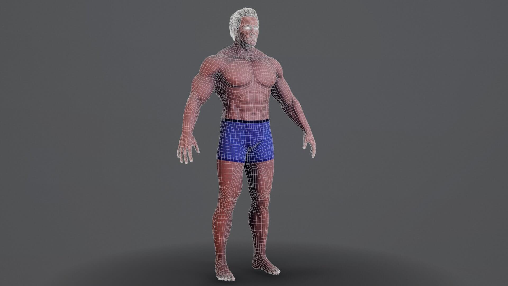 Bodybuilder 01 - 3D Model by Davlet