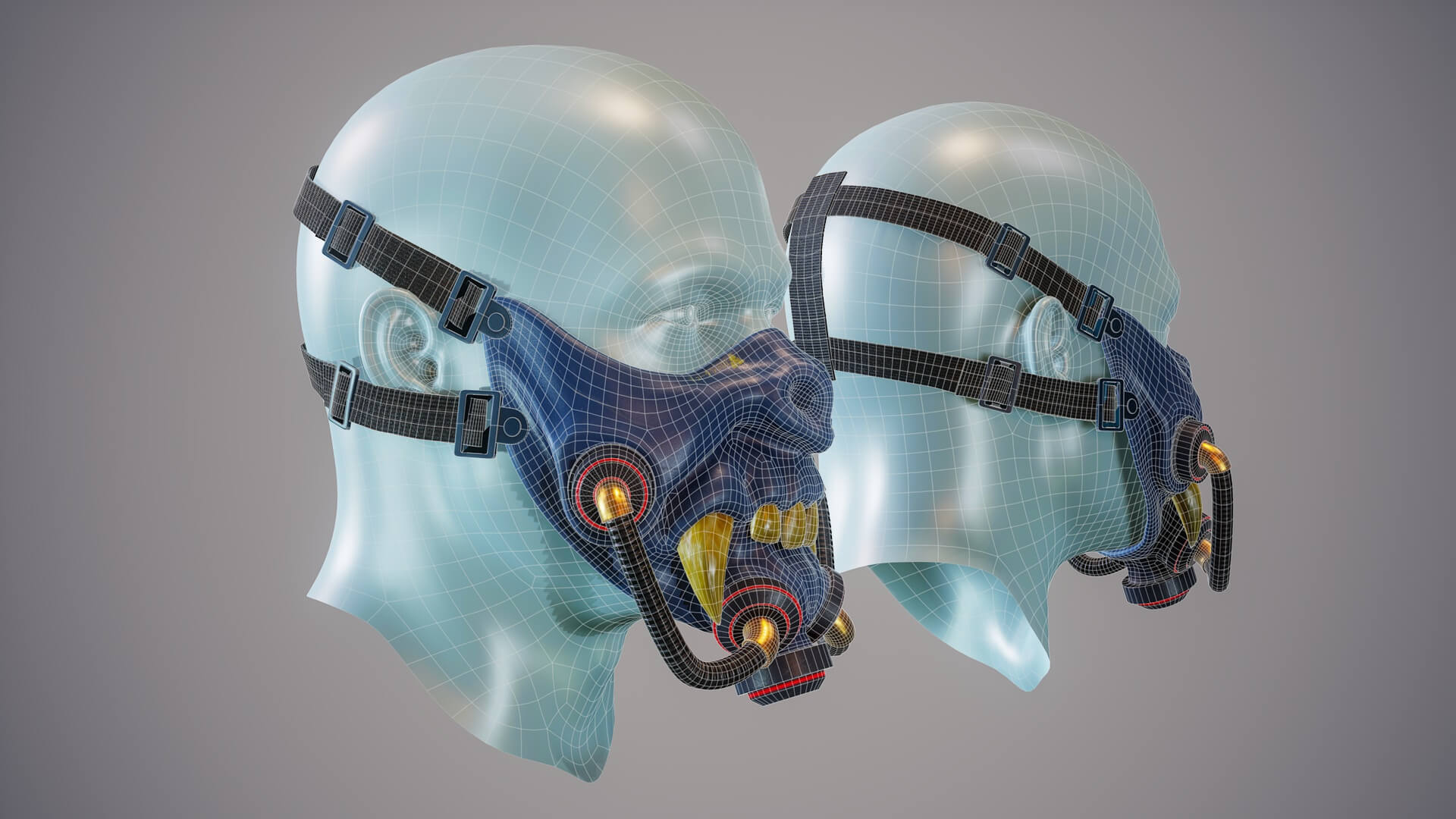 Cyber Mask 01 - 3D Model by Davlet