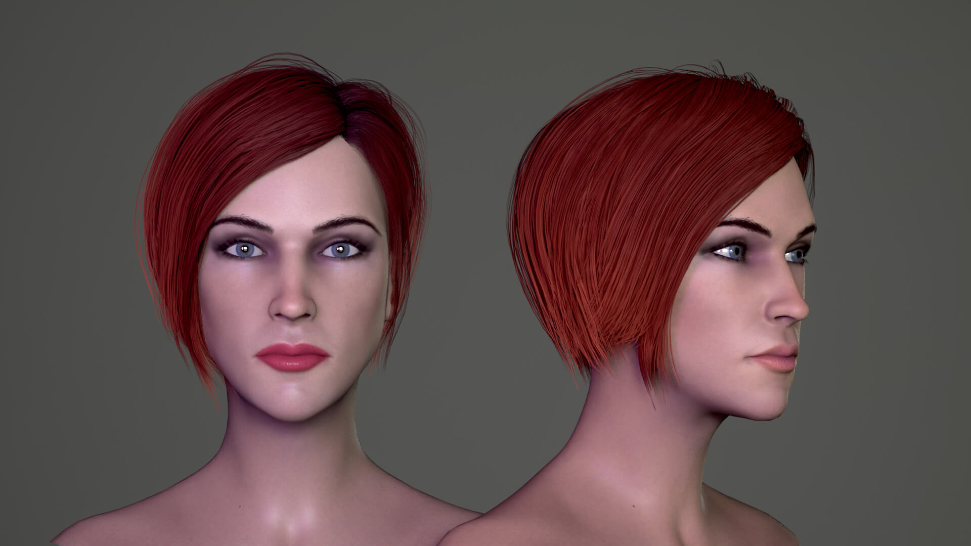 Female Head - Update 01 3D Model by Davlet
