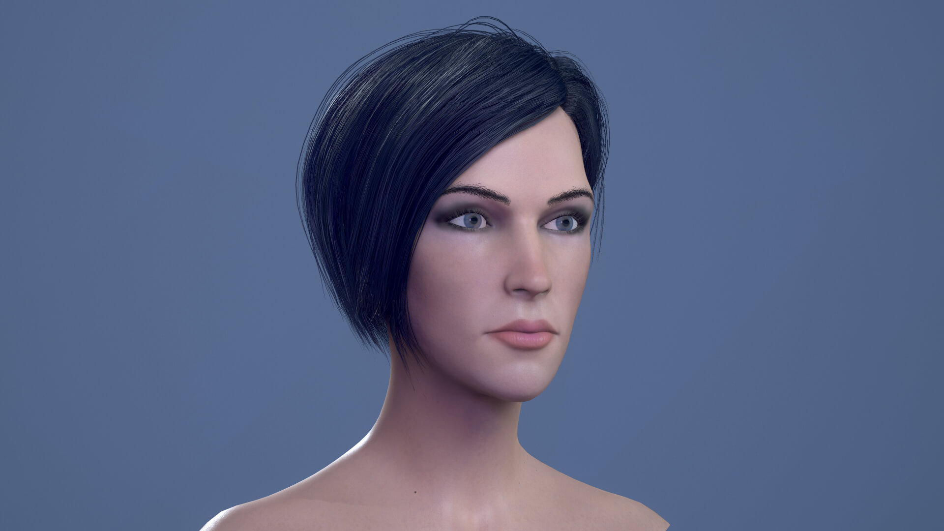 Female Head - Update 01 3D Model by Davlet