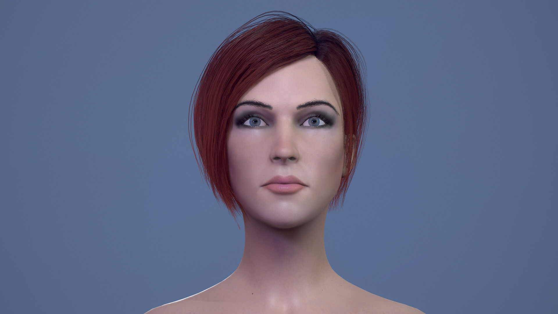 Female Head - Update 01 3D Model by Davlet