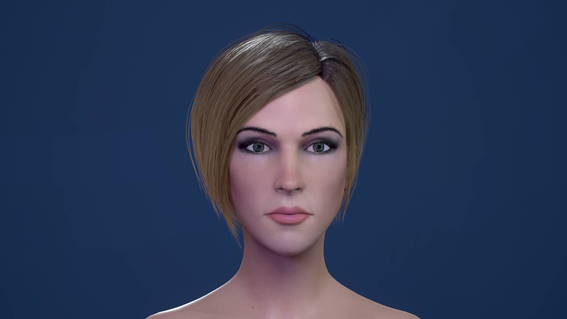 Female Head - Update 01 3D Model by Davlet