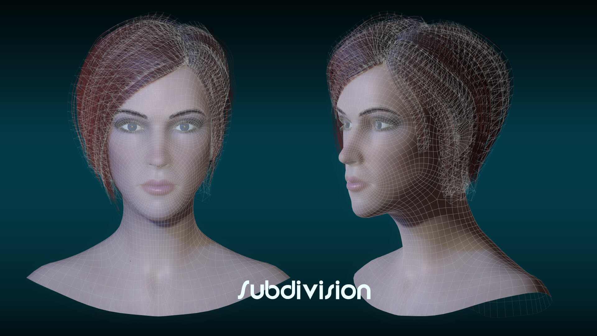 Female Head - Update 01 3D Model by Davlet