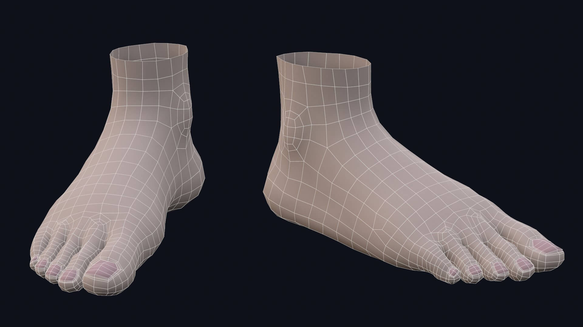 Character Feet - 3D Model by Davlet