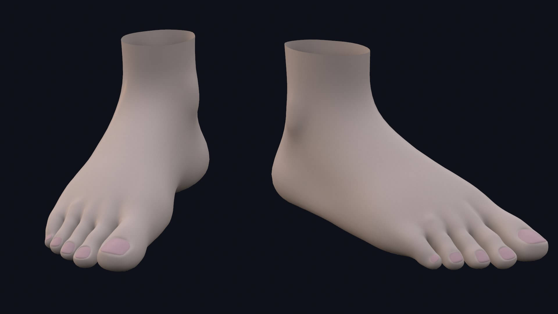 Character Feet - 3D Model by Davlet