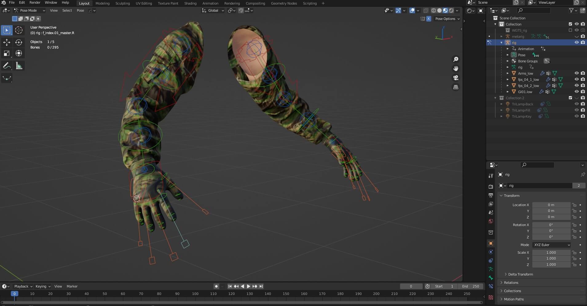 FPS First Person Arms - 04 3D Model by Davlet