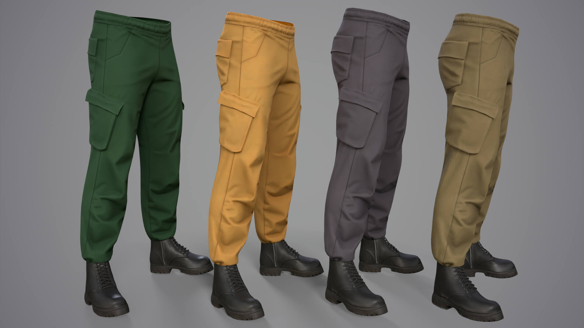 Military Style Clothes Pack 1A - 3D Model by Davlet