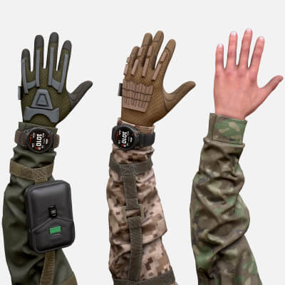 Modular FPS Arms Pack 06 - 3D Model by Davlet