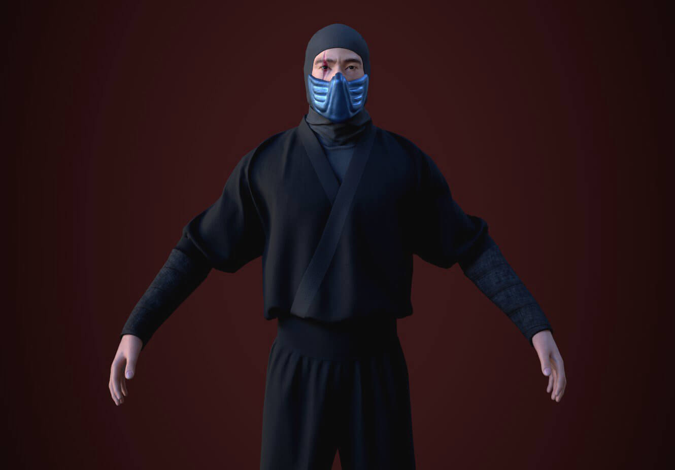 Ninja 01 - 3D Model by Davlet