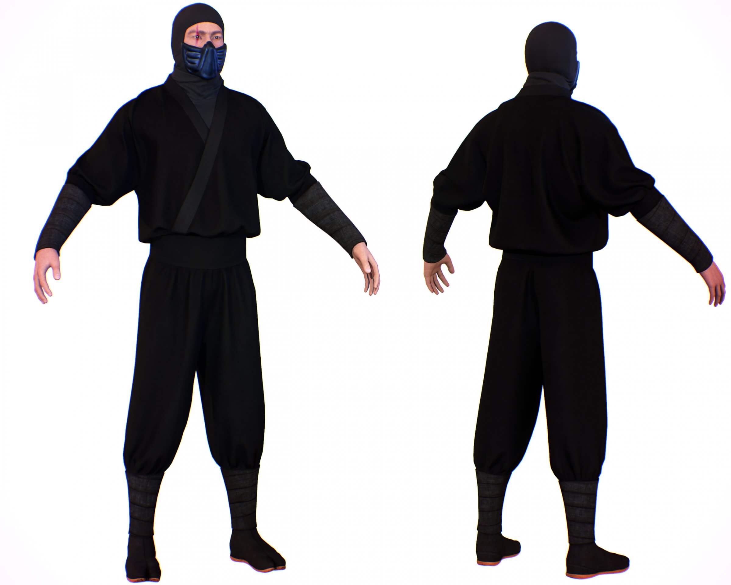 Ninja 01 - 3D Model by Davlet