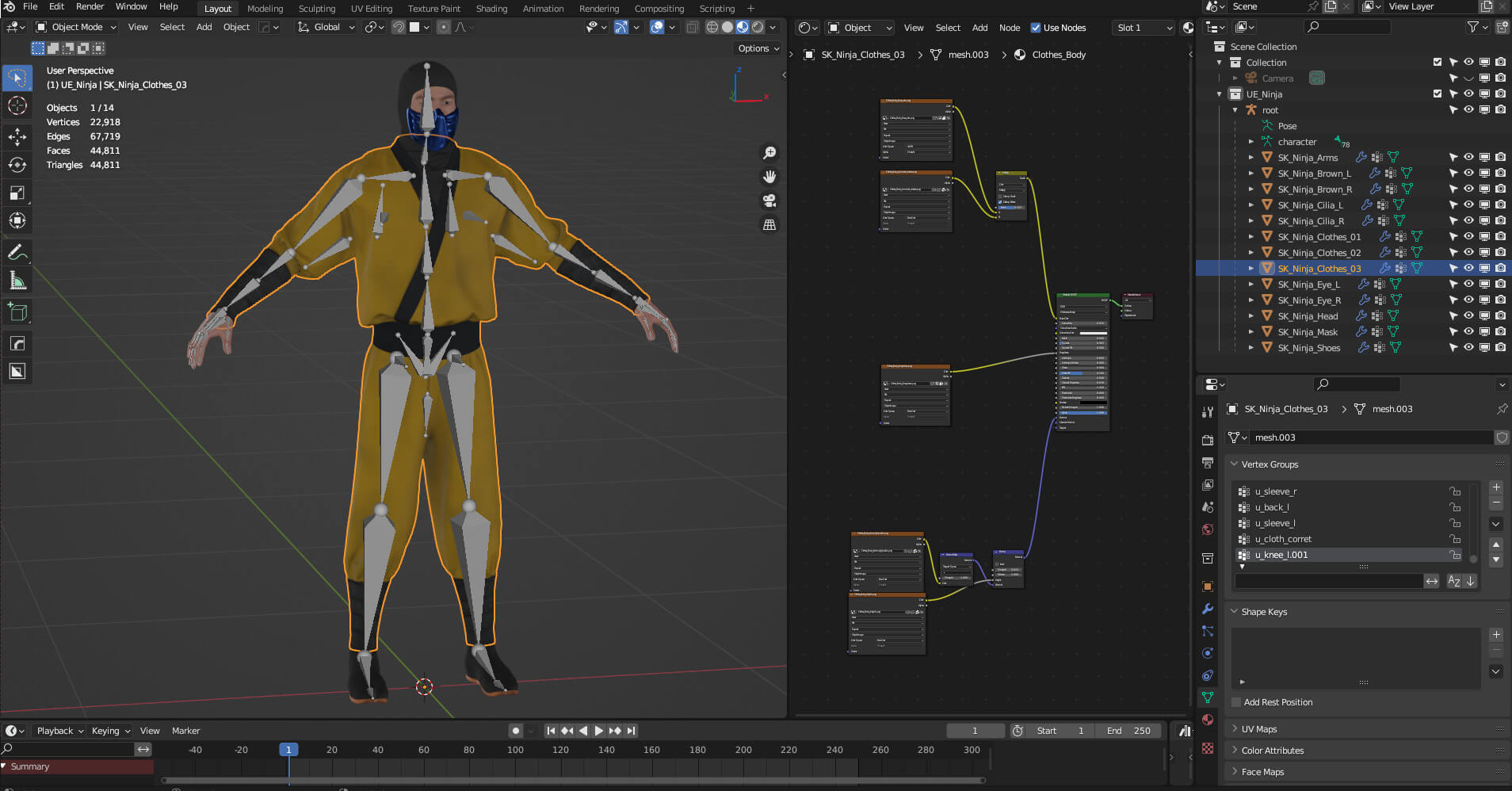 Ninja 03 - 3D Model by Davlet