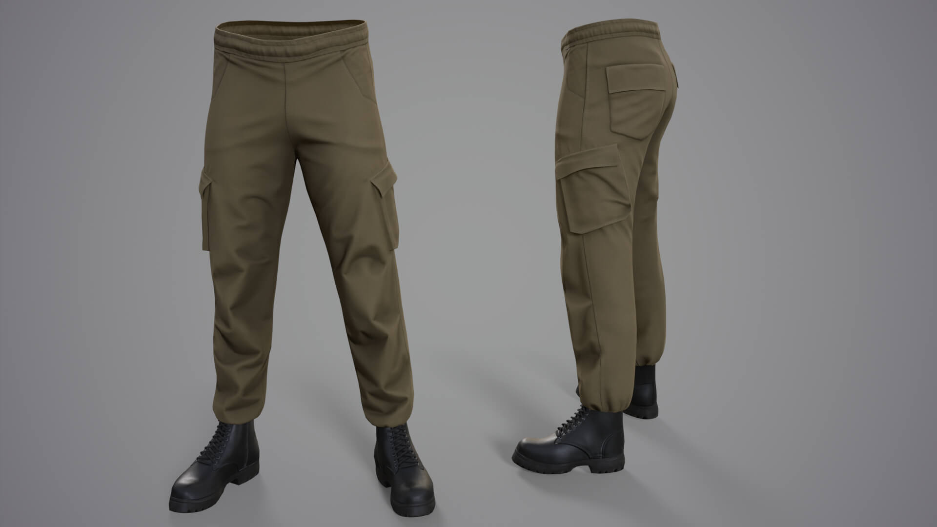 Pants and Boots 01 - 3D Model by Davlet
