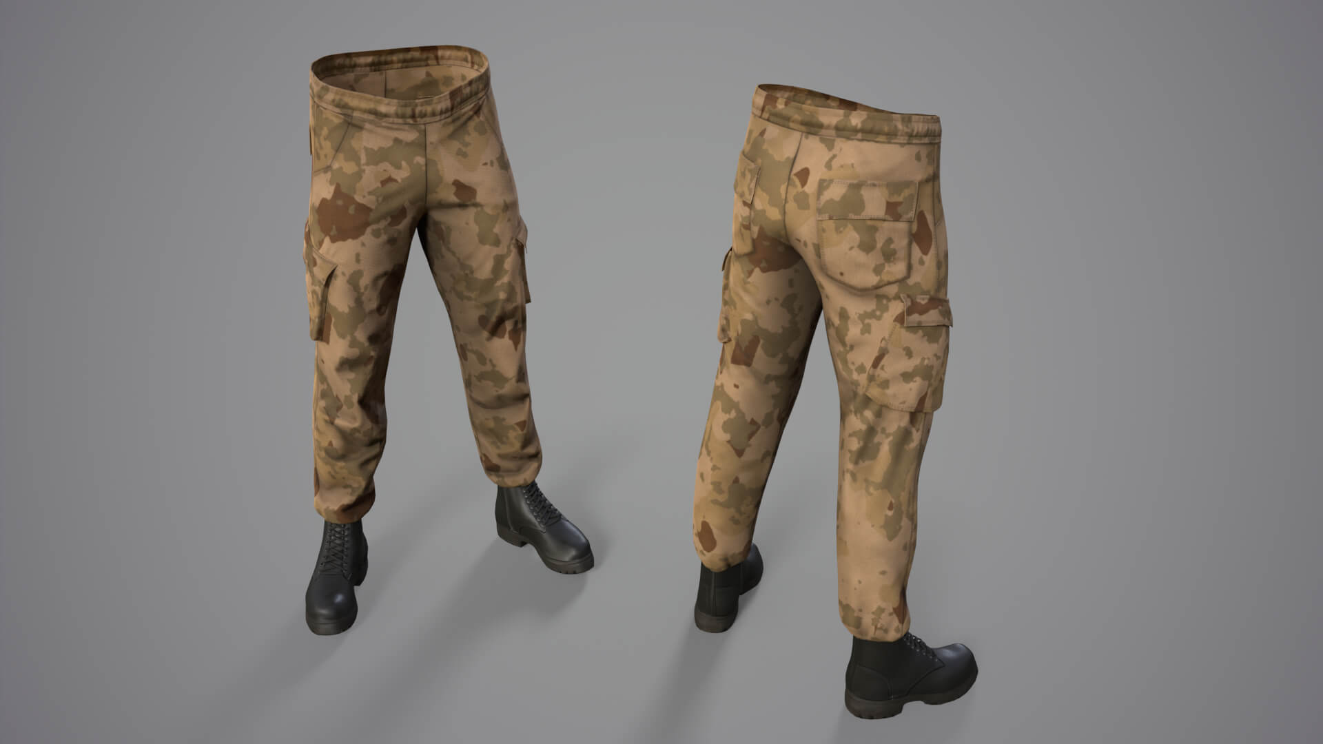 Pants and Boots 01 - 3D Model by Davlet