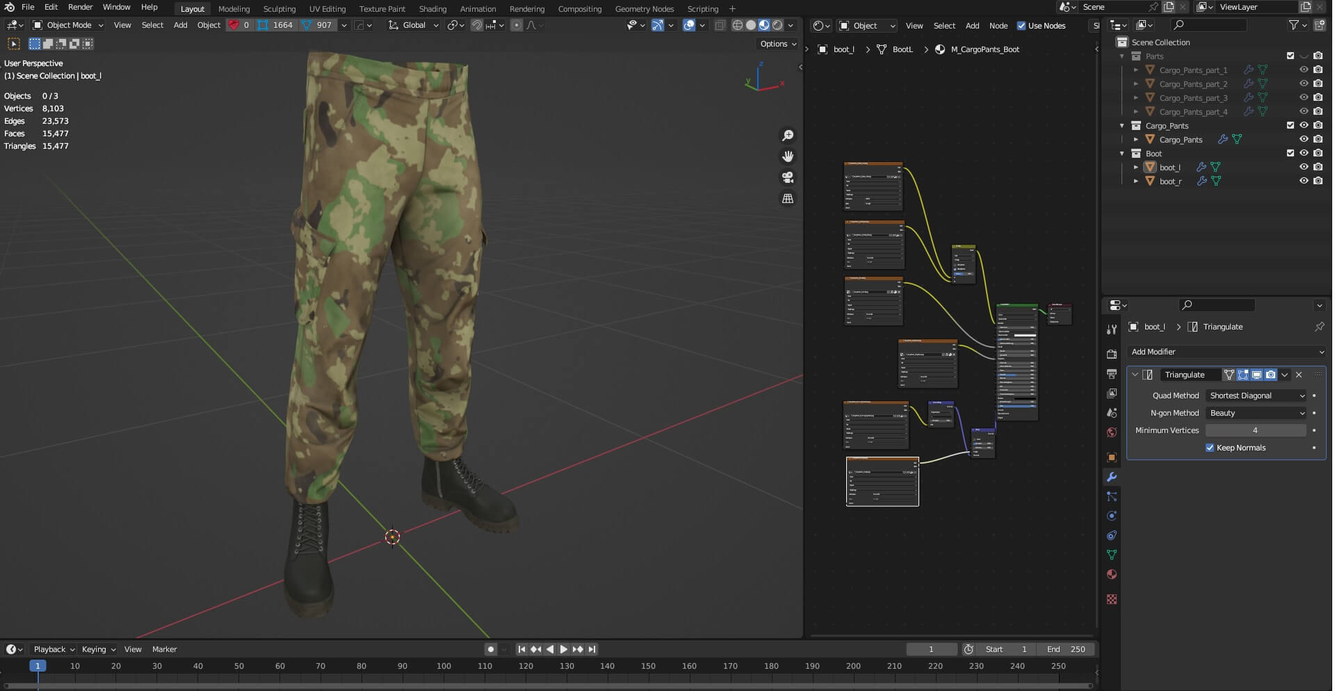 Pants and Boots 01 - 3D Model by Davlet