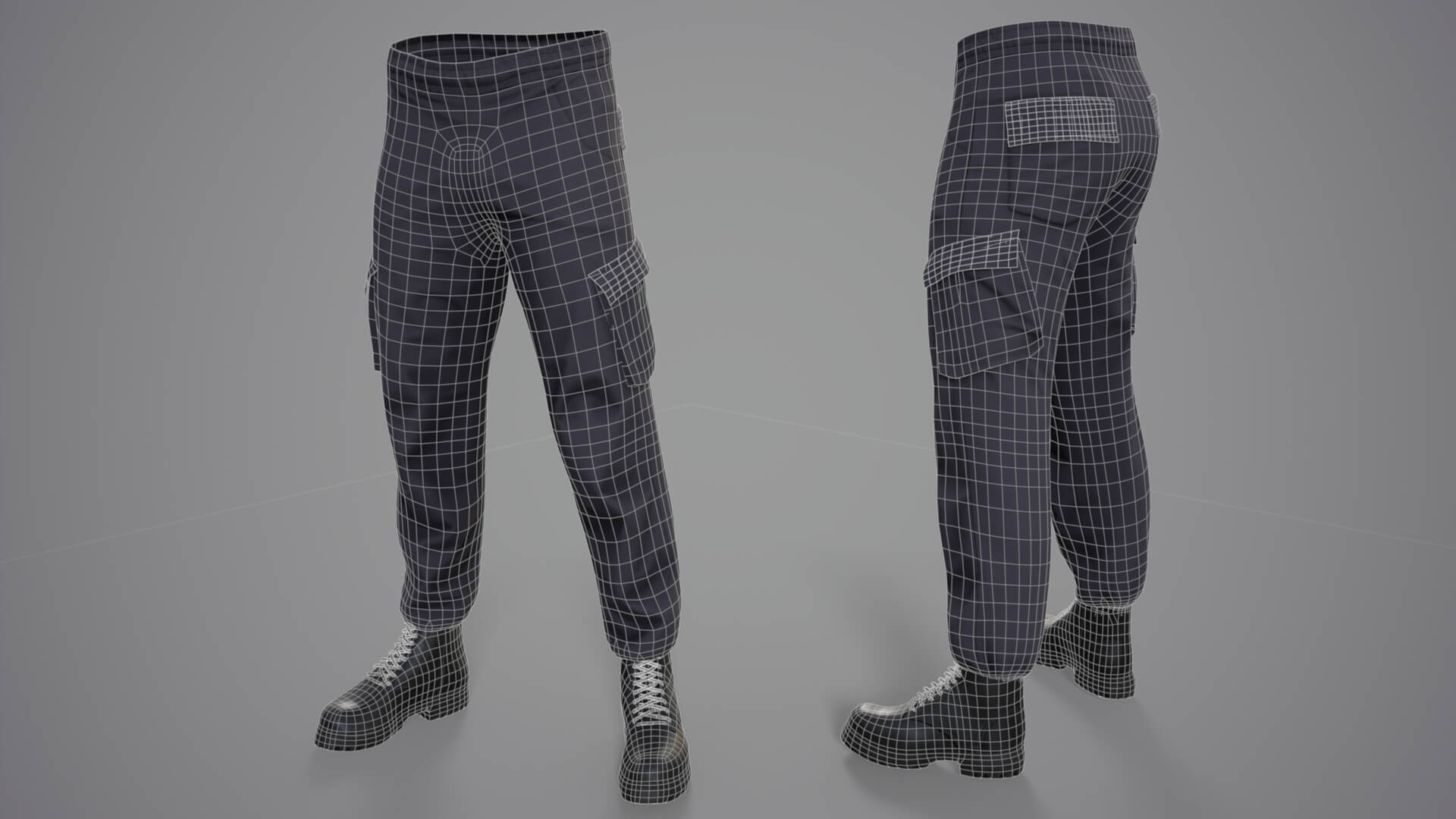 Pants and Boots 01 - 3D Model by Davlet