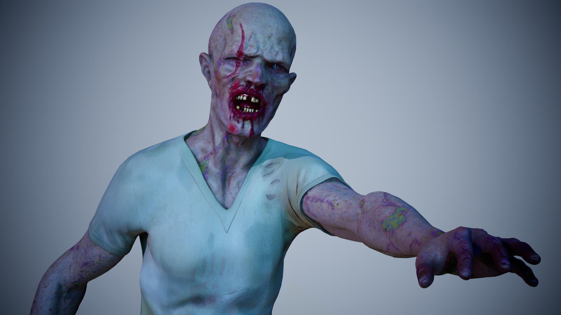Realistic Zombie 01 - 3D Model by Davlet