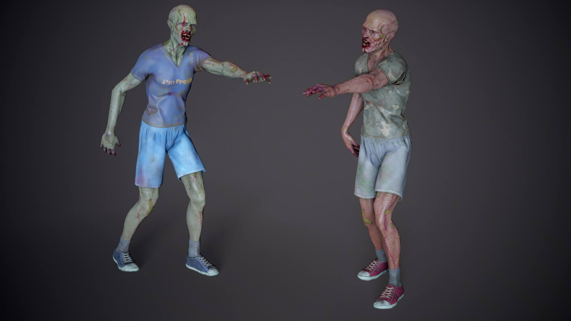 Realistic Zombie 01 - 3D Model by Davlet
