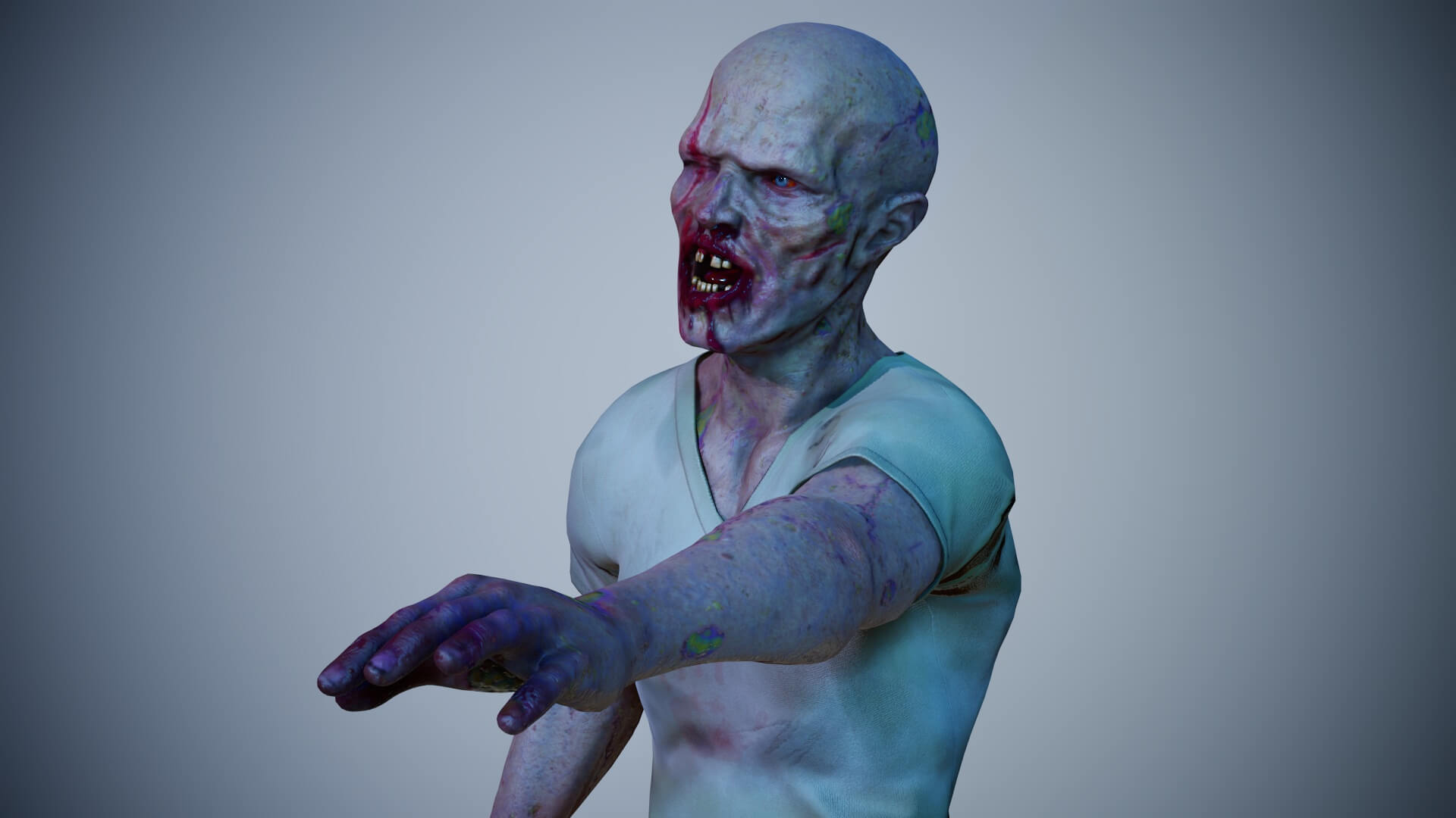 Realistic Zombie 01 - 3D Model by Davlet