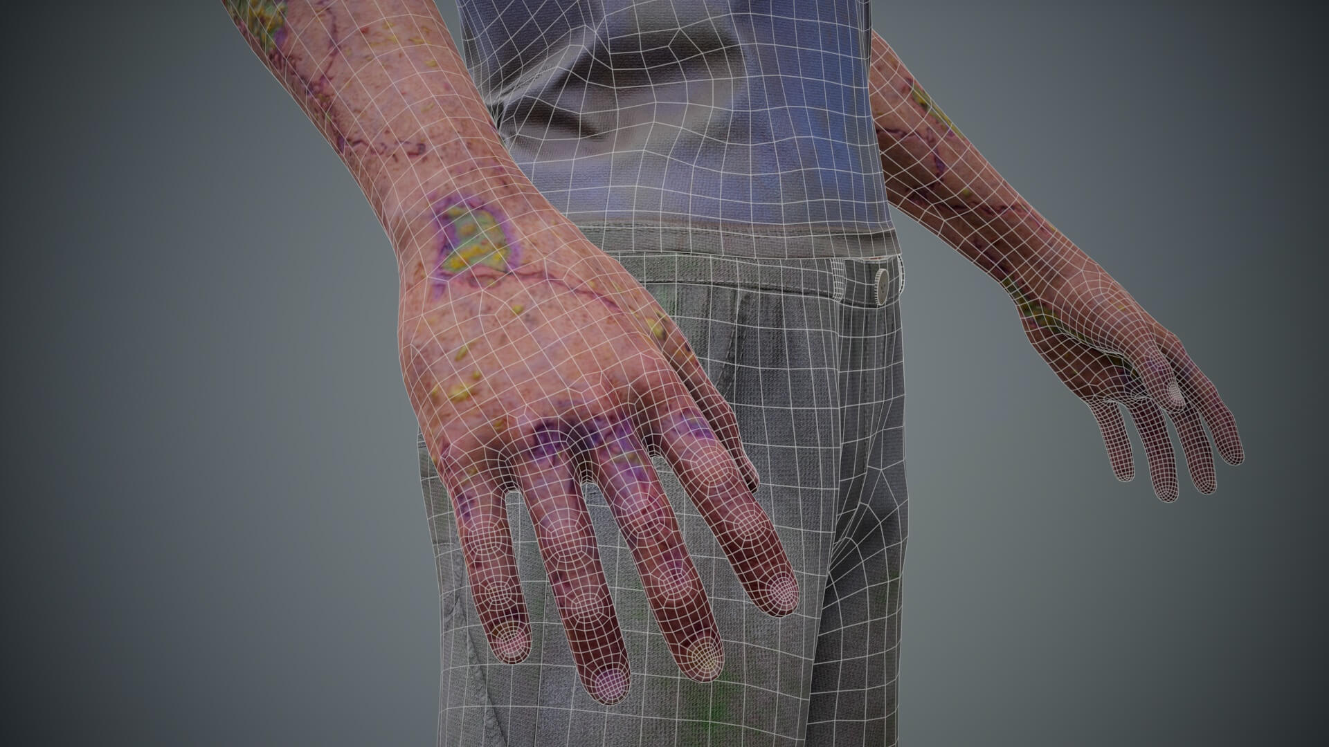 Realistic Zombie 01 - 3D Model by Davlet