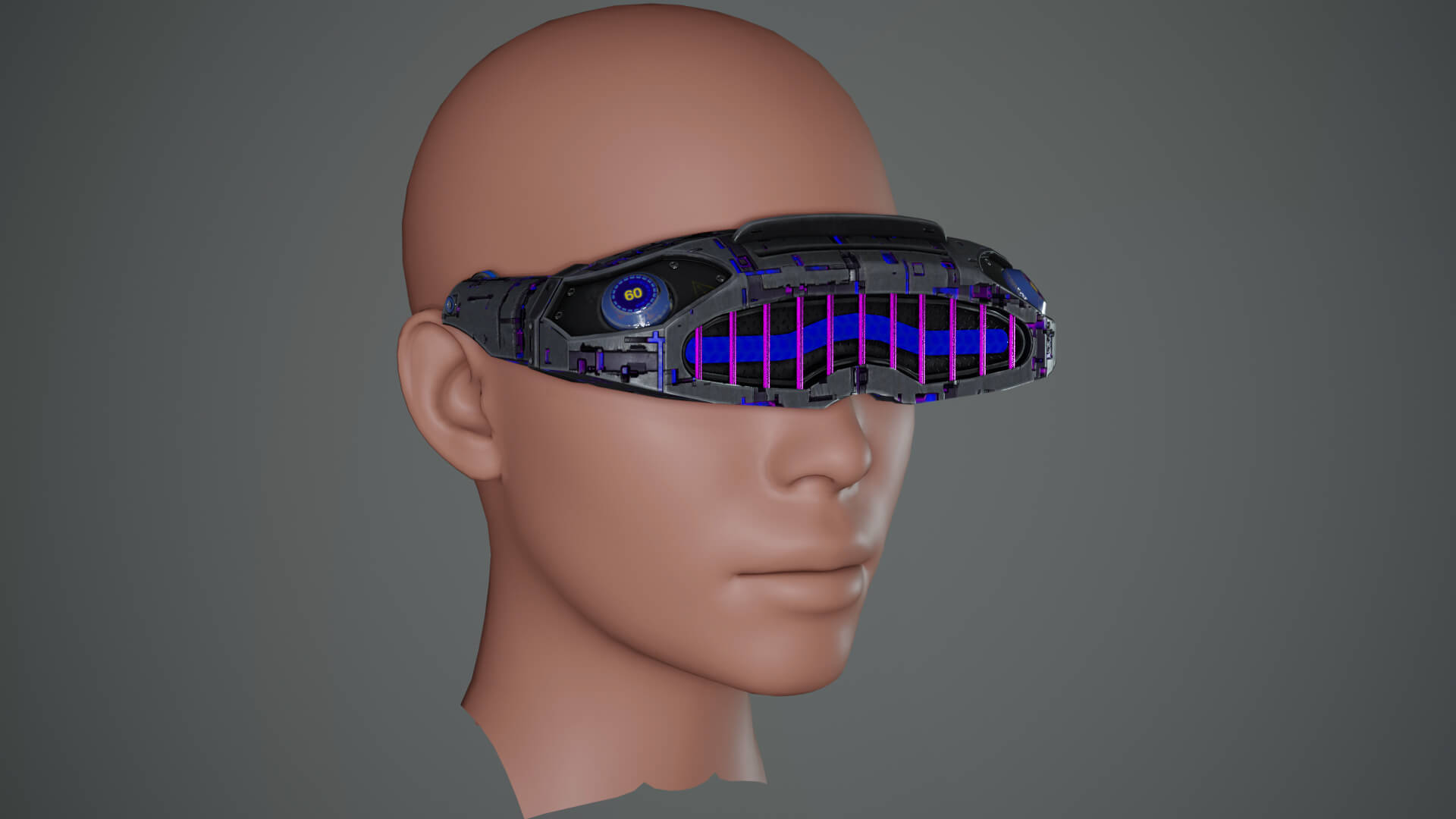Sci-Fi Glasses Goggles 1 3D Model by Davlet