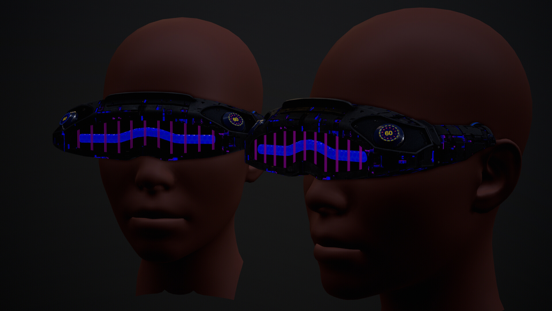 Sci-Fi Glasses Goggles 1 3D Model by Davlet