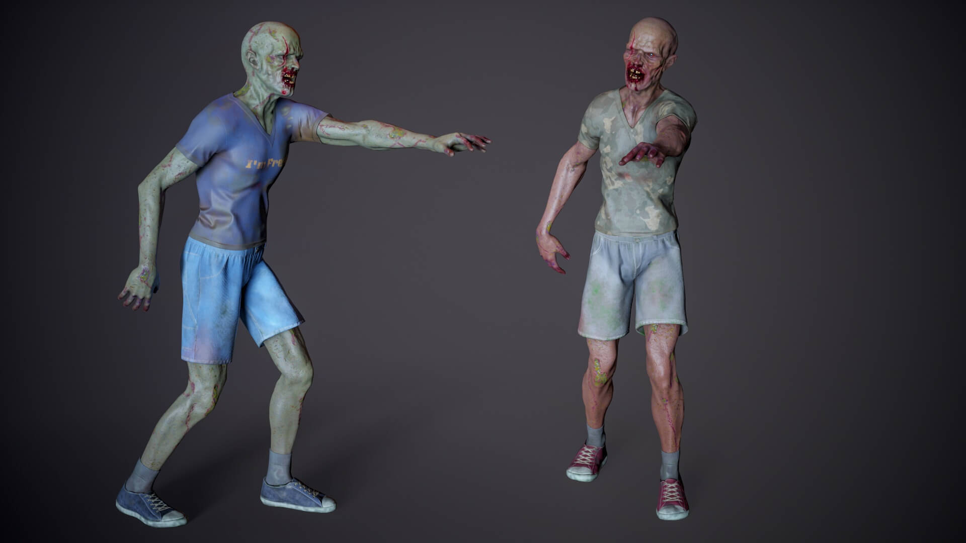 Super Zombie Pack 01B - 3D Model by Davlet