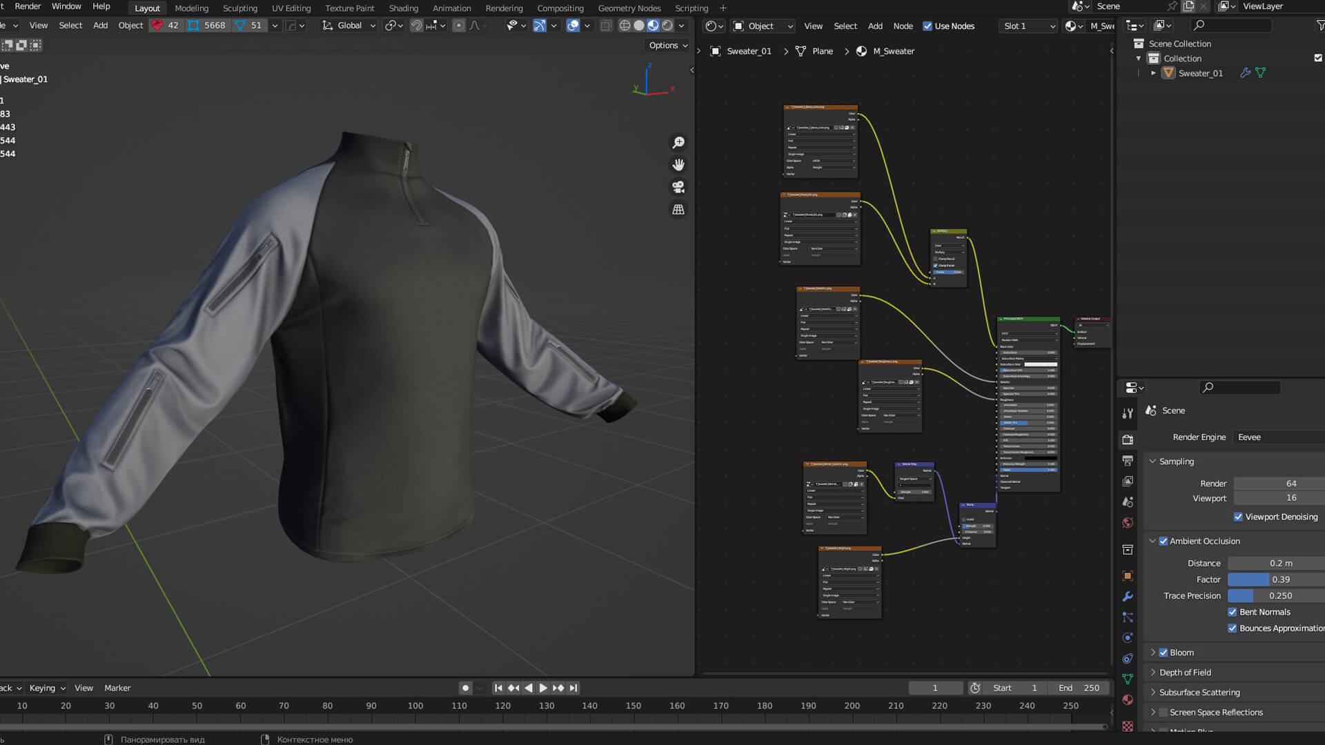 Sweater 01 Game Ready - 3D Model by Davlet