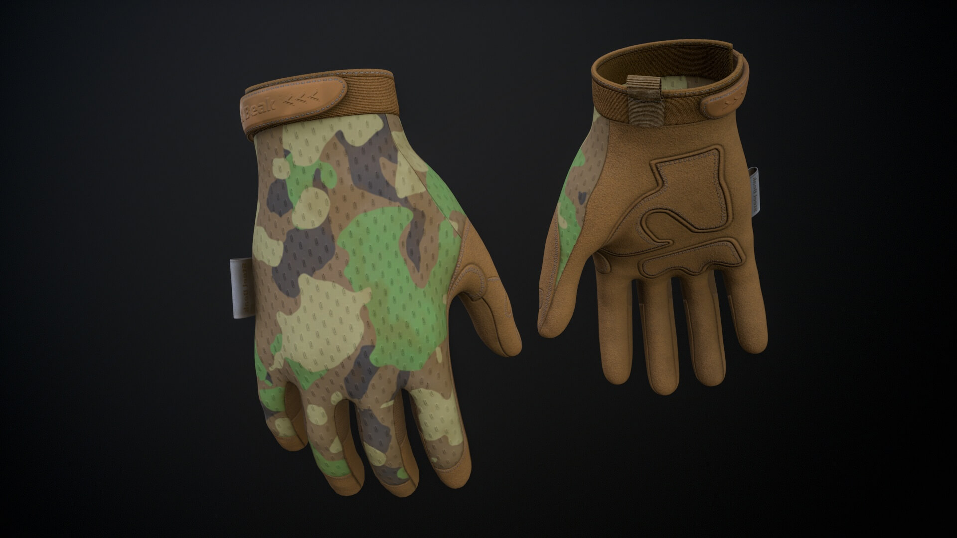 Tactical Combat Gloves 04 - 3D Model by Davlet
