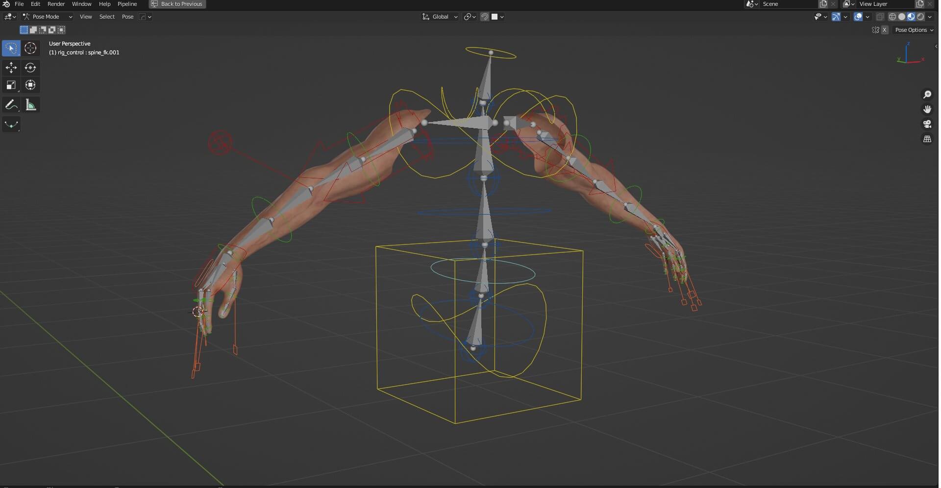 Two Arms Rigged - 3D Model by Davlet