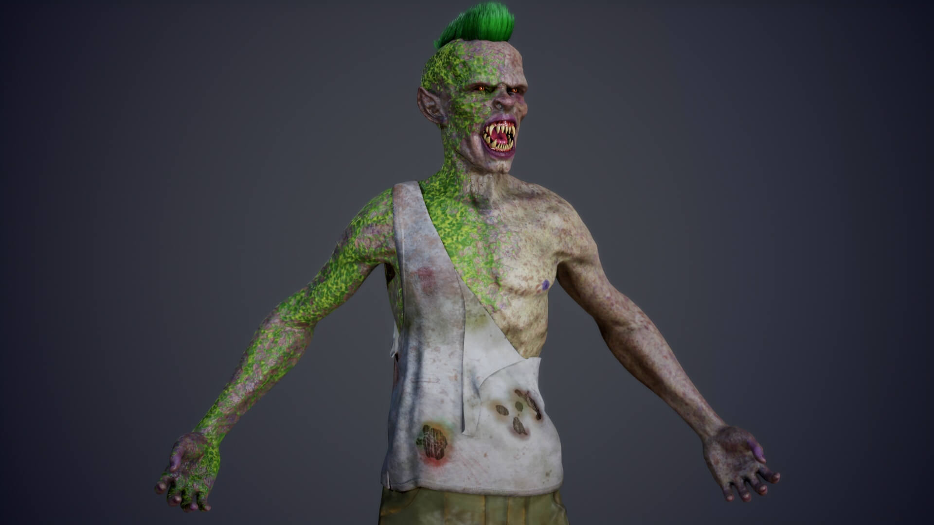 Wild Zombie - Infection Level 2 3D Model by Davlet