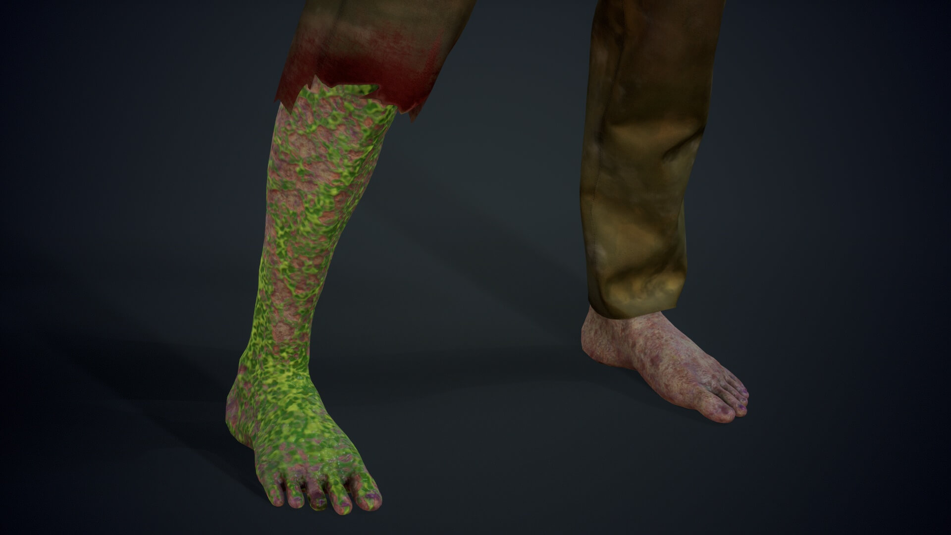 Wild Zombie - Infection Level 2 3D Model by Davlet