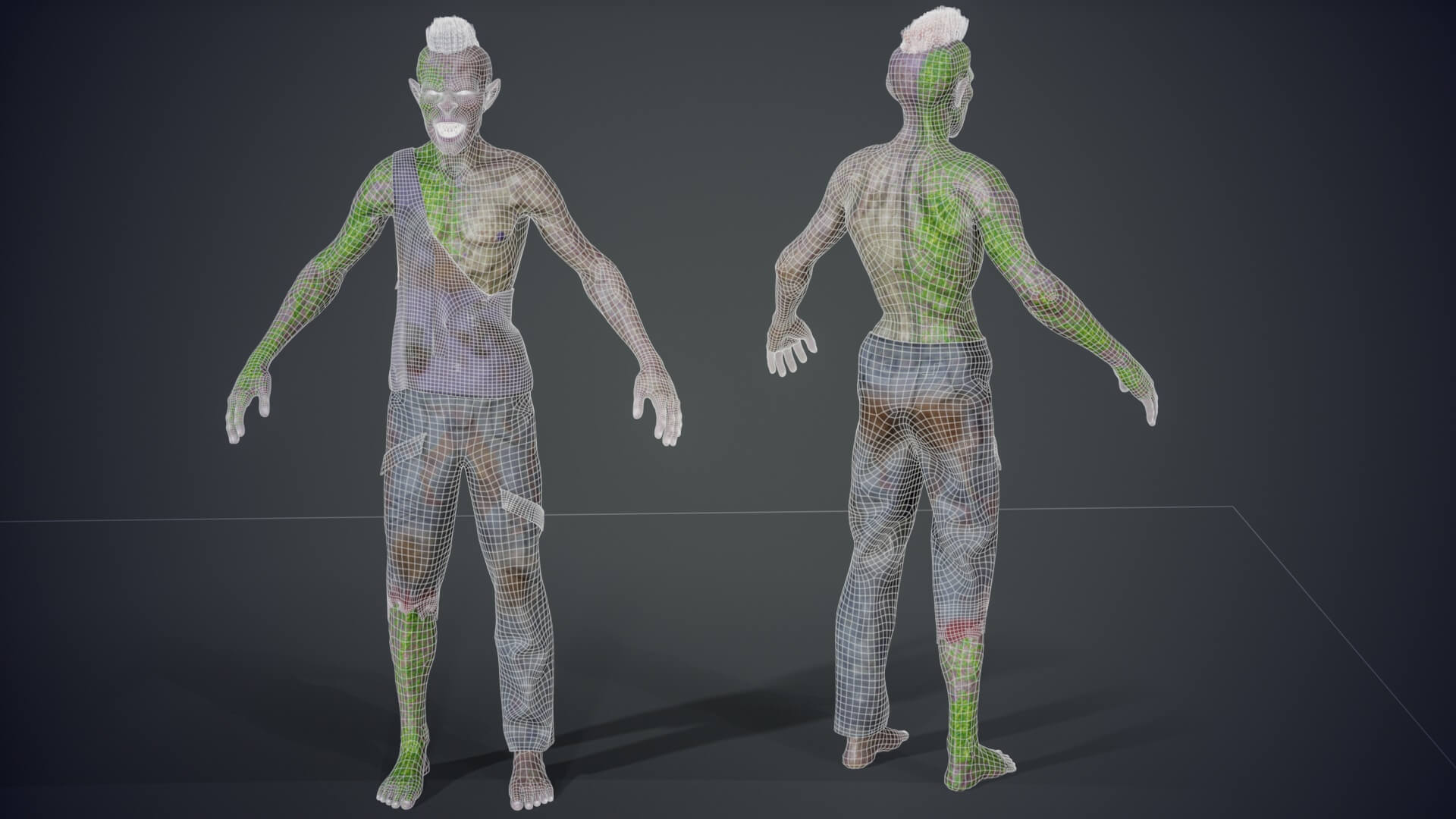 Wild Zombie - Infection Level 2 3D Model by Davlet
