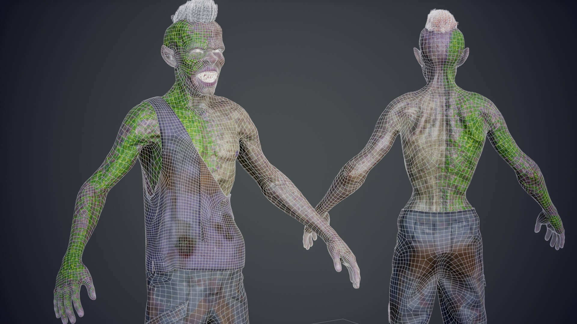 Wild Zombie - Infection Level 2 3D Model by Davlet