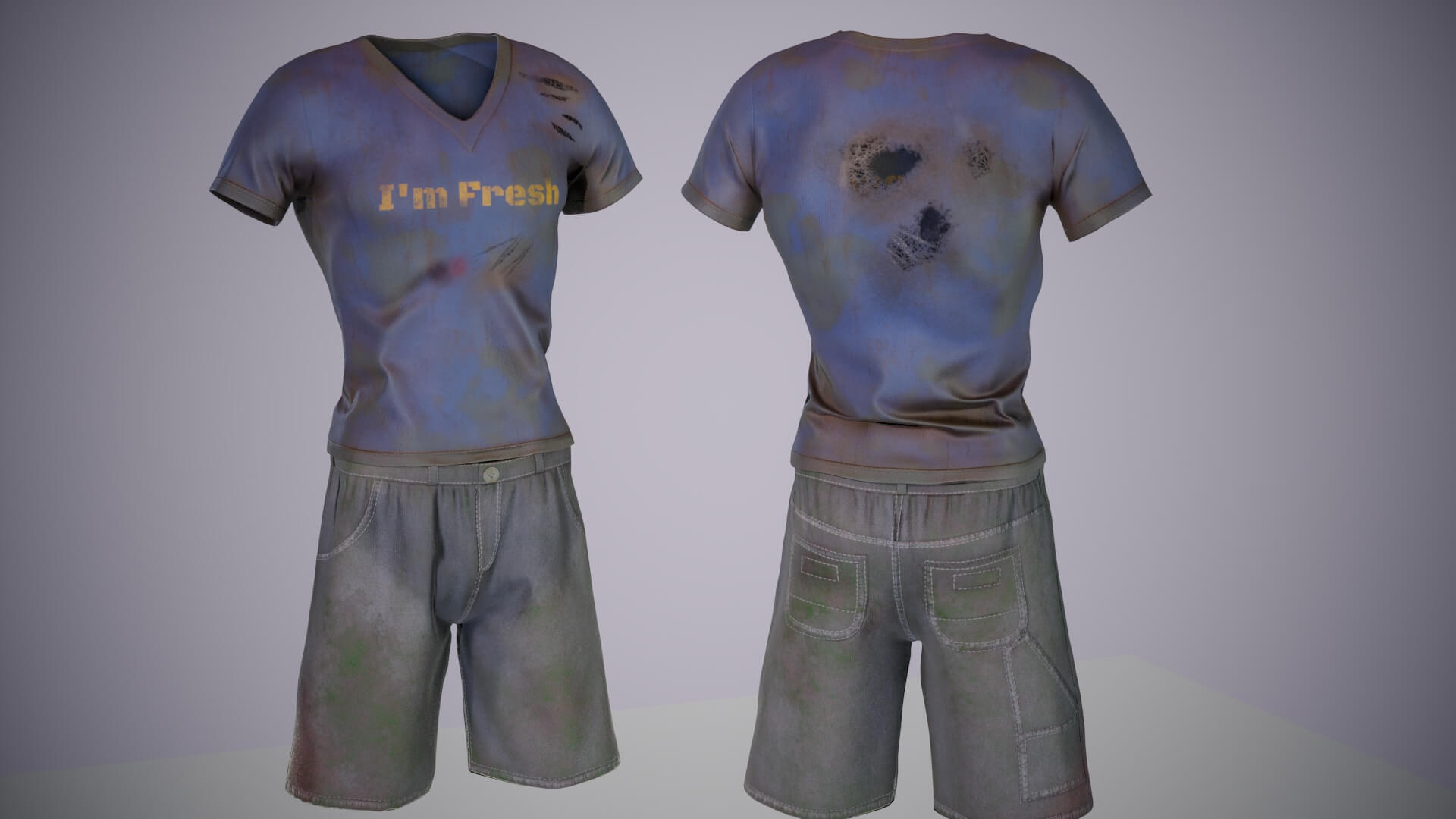 Zombie Clothes Pack 1 - 3D Model by Davlet