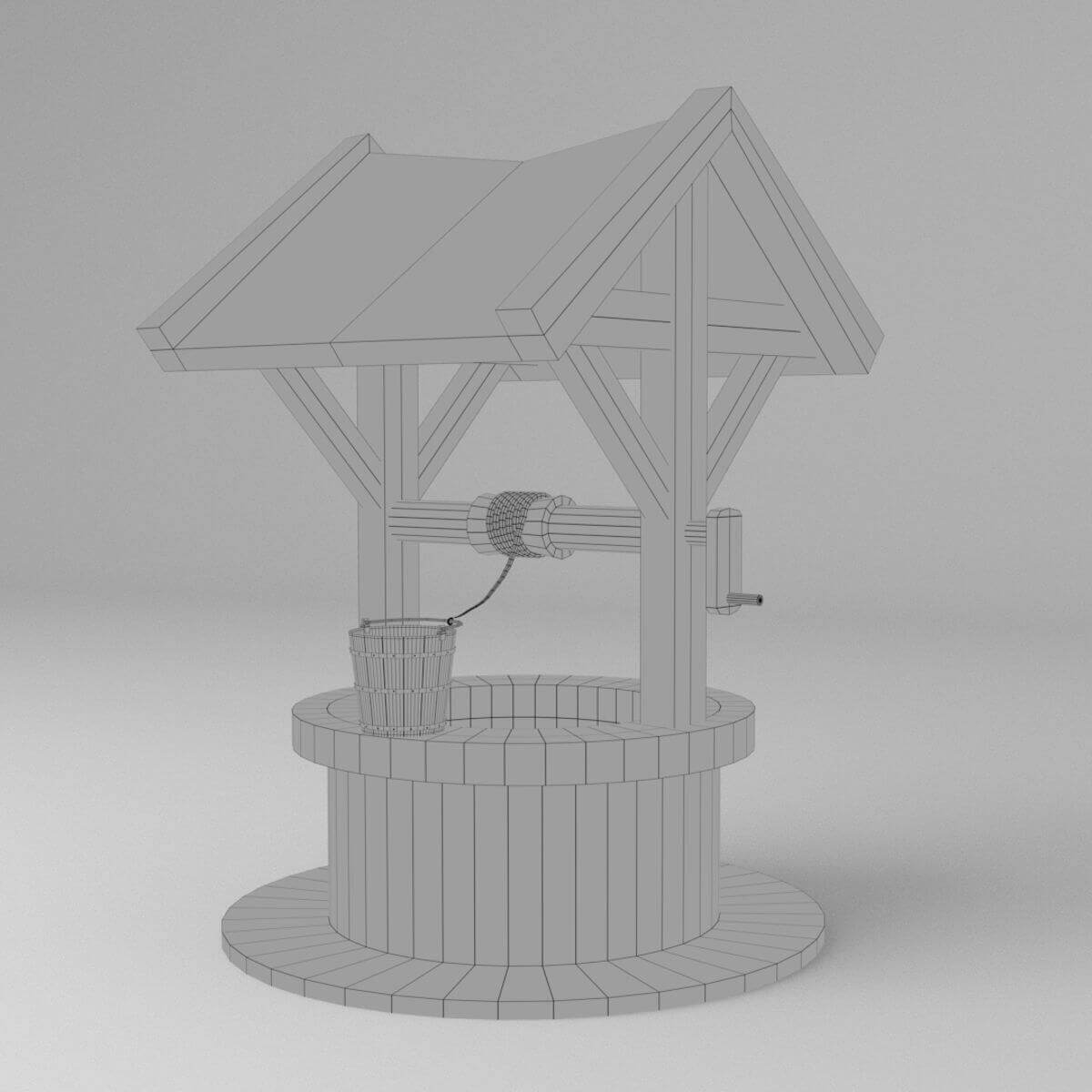 Well with Bucket - 3D Model by Davor