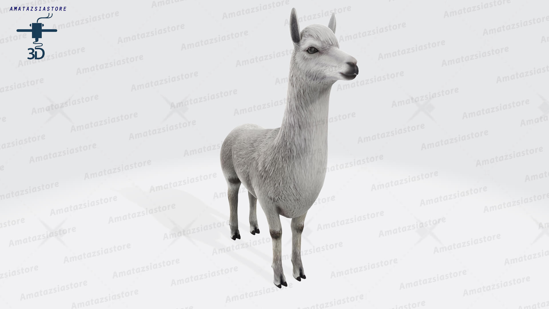 Alpaca Animal Sculptures - 3D Model by dawnhurt