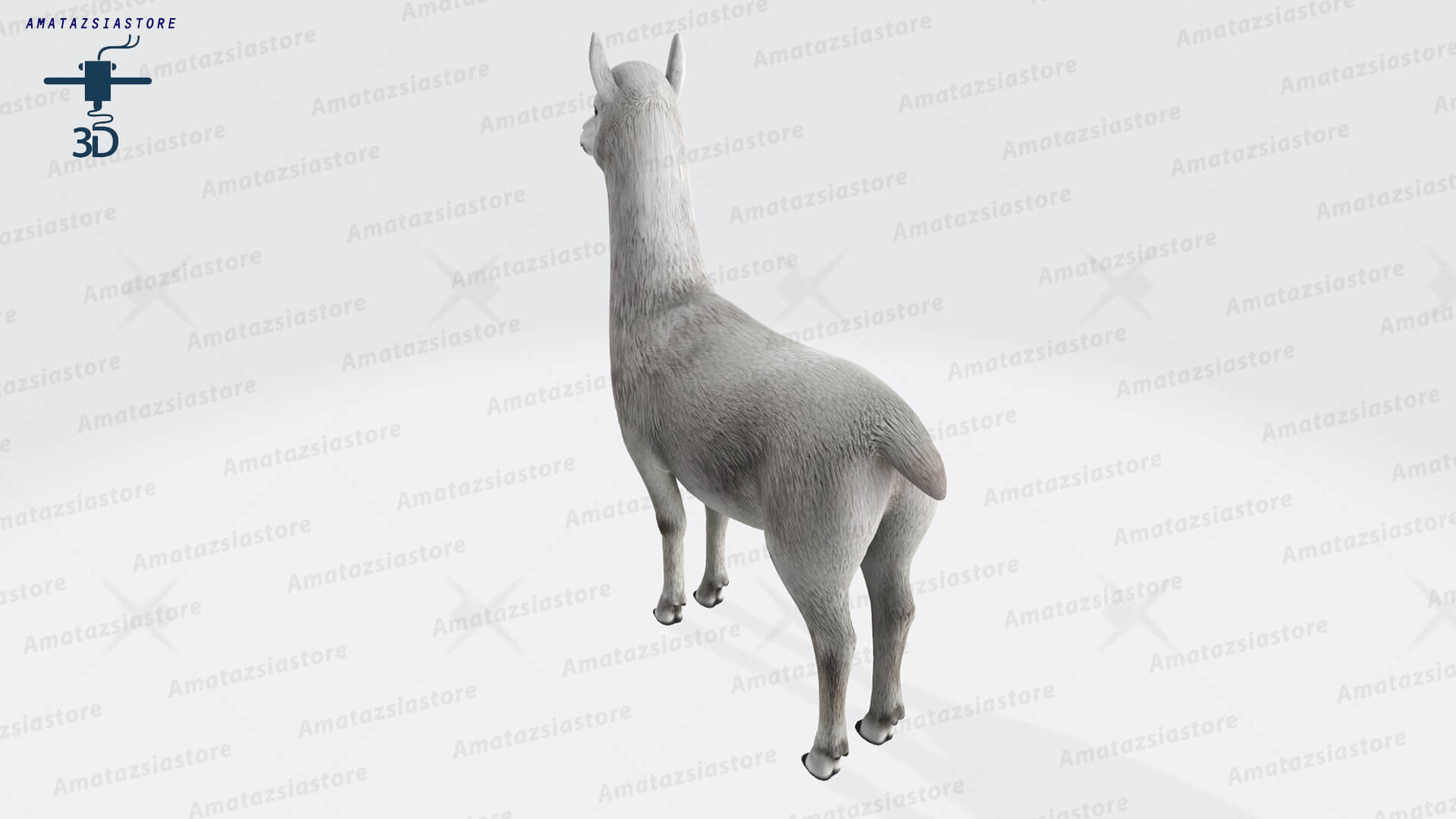 Alpaca Animal Sculptures - 3D Model by dawnhurt