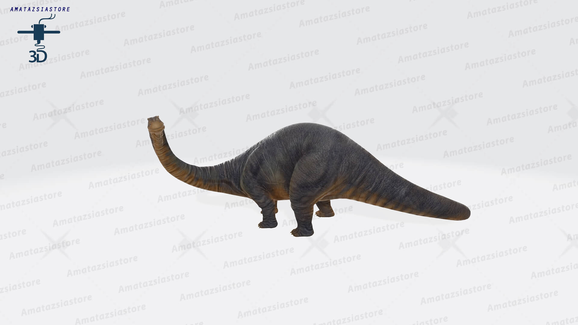 Apatosaurus Dinosaur Sculpture - 3D Model by dawnhurt